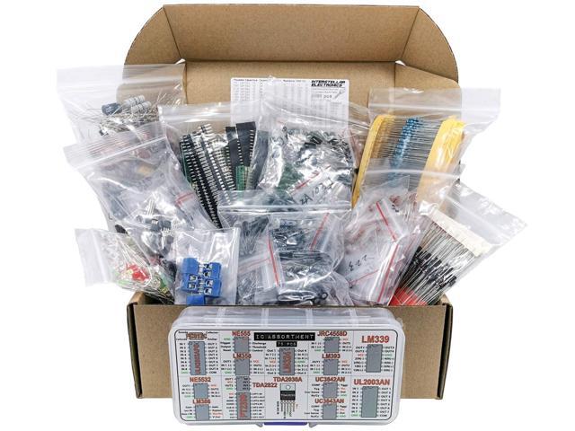 Components Assortment Kit, Grab Bag, IC, Opamp,Resistors, Polyester ...