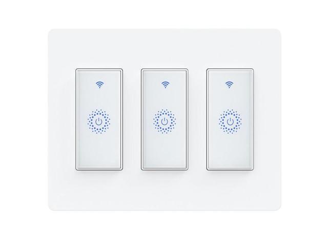 Milfra Smart Switch 3 Gang Alexa Light Switch Smart WiFi Light Switch ...