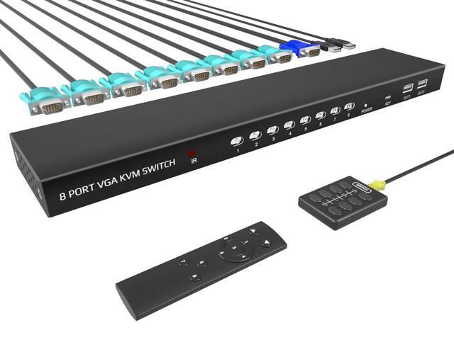 Switch VGA - VGA KVM Switch 8 Port,USB Switcher 8 Computers Share 1 ...
