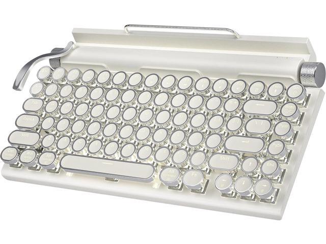 Retro Typewriter Keyboard Wireless, Mechanical Gaming Vintage Keyboard ...