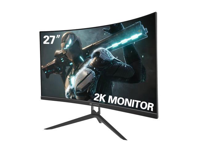 CRUA 27" Curved Gaming Monitor, QHD(2560x1440P)2K 165HZ 1800R 99%sRGB ...