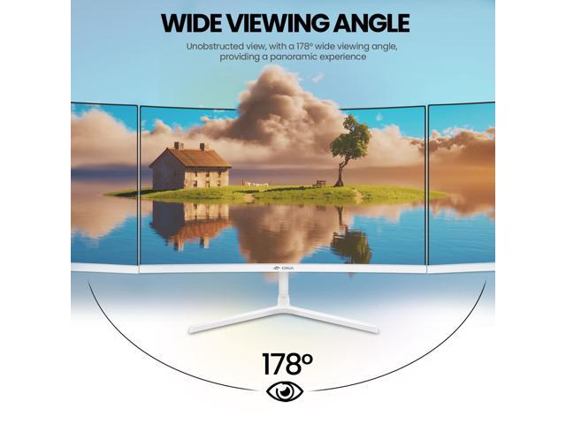 CRUA 24 Inch Curved Monitor, FHD(1920×1080p) 100HZ 99% sRGB Computer ...