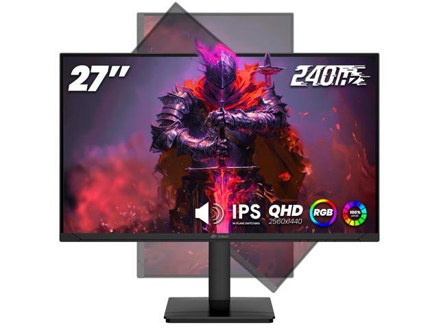 CRUA 27Inch Gaming Monitor, QHD 2K 240Hz 100% sRGB IPS Computer Monitor ...