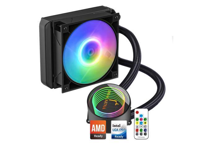 Dracaena.io 120mm AIO CPU Cooler - Single, Quiet PWM Fan for Small Form ...