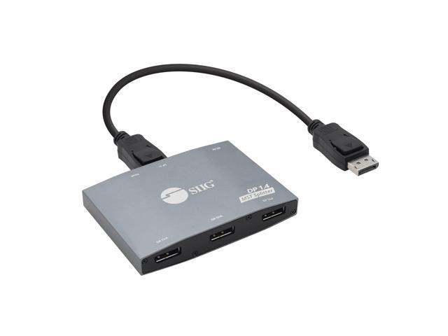 SIIG 3-Port DisplayPort 1.4 Splitter 4K @30Hz - DP 1.4 to 3X DP Multi ...