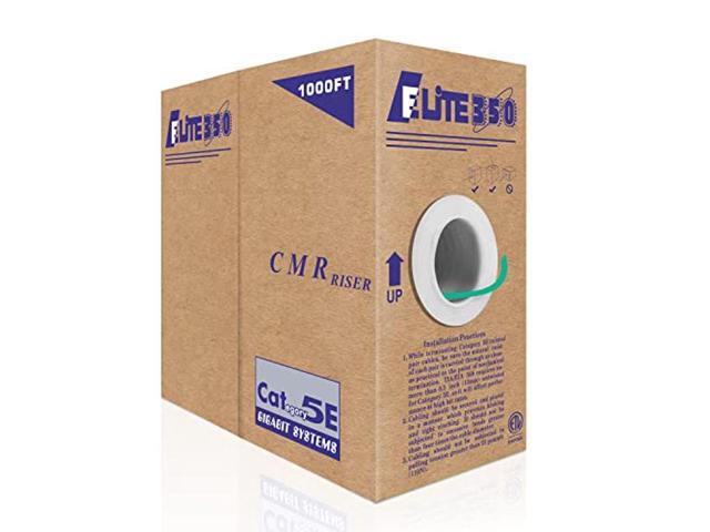 CAT5E Riser (CMR), 1000ft, UTP 24AWG, Solid Bare Copper, 350MHz, UL ...