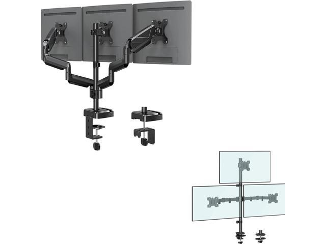 MOUNTUP Triple Monitor Stand, Height Adjustable Monitor Desk Mount ...