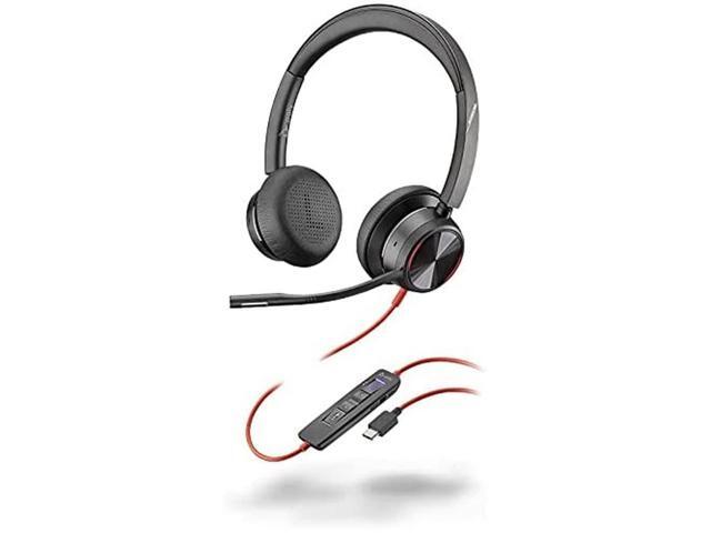 Plantronics Poly - Blackwire 8225 Wired Headset with Boom Mic Dual-Ear ...