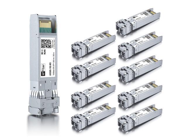 10 Pack 10G Multimode SFP+ LC Module, 10GBase-SR Fiber Transceiver for ...