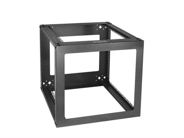 RIVECO 9U Horizontal Mount Wall Rack 19" 4 Post Open Frame Network Rack ...