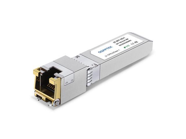 QSFPTEK 10GBase-T SFP+ to RJ45, 10G Copper Module, 10Gbe T Mini Gbic 10 ...