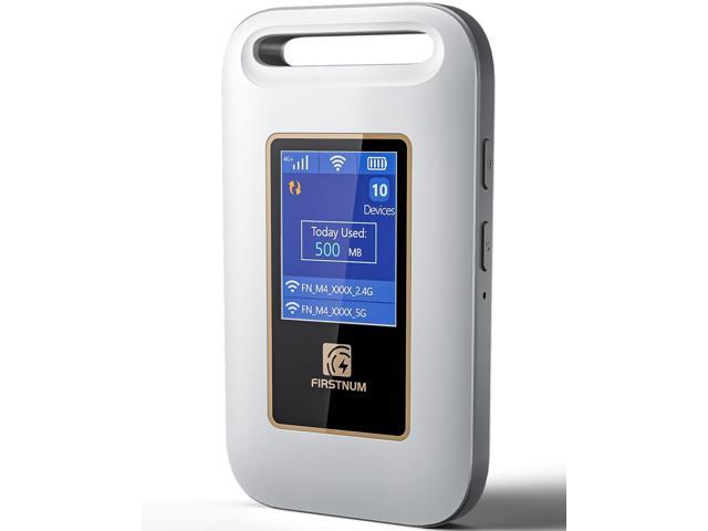 Firstnum M4 4G LET Mobile Hotspot - ESIM Compact Portable WiFi Hotspot for Travel, No SIM Card ...
