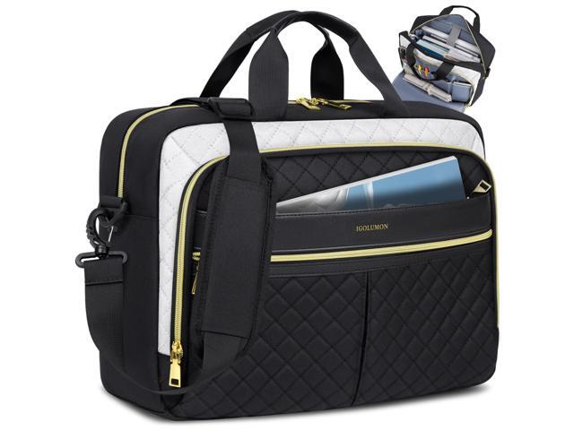 IGOLUMON Laptop Bag 15.6 Inch Laptop Briefcase for Women Men Waterproof Shoulder Computer ...