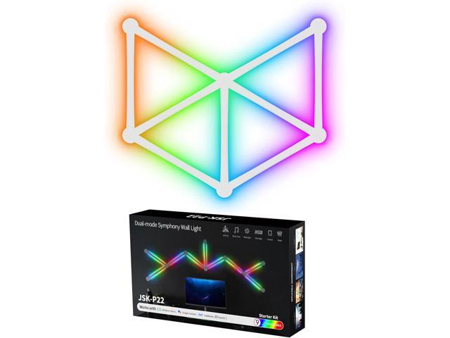 RGB Wall Light LED Splicing Gaming Lights Backlit Modular Wi-Fi Lights ...