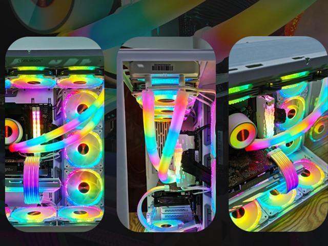 ARGB LED AIO Tube Sleeve, Soft Dust Free Rubber, Versatile Sizing 11mm ...