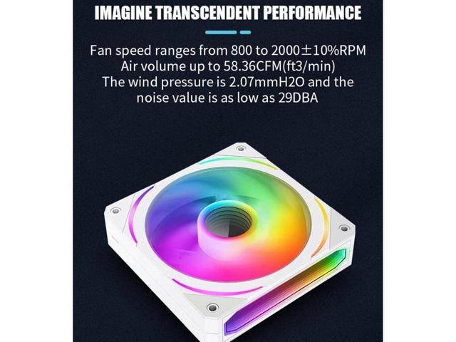 3 PACKS 120mm GEN5 Addressable-RGB case Fan,Multifaceted Infinity ...