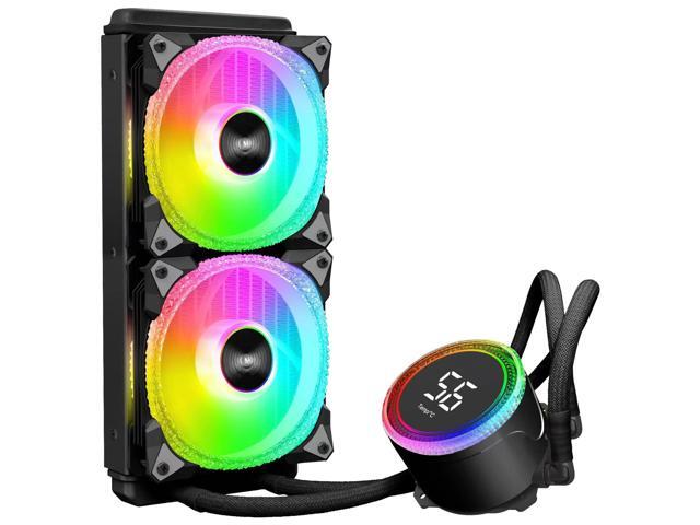 240mm CPU Liquid Cooler,Water Cooler with Temperature Display Screen ...