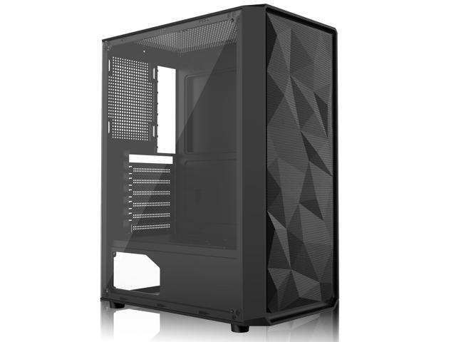 GPERHUAN Mesh Black Micro ATX Tinted Acrylic Mid Tower Computer Case ...