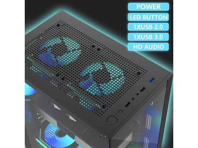 GPERHUAN PC CASE M-ATX Gaming PC Cases with 5x120 MM Fans,matx case,itx ...