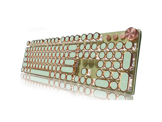 Typewriter Style Mechanical Gaming Keyboard,104 Keys Backlit LED ...