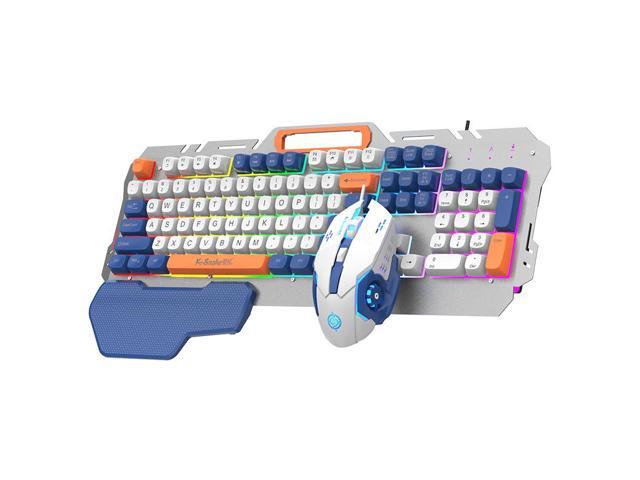 Wired Gaming Keyboard and Mouse Set with Wrist Rest Keyboard for ...