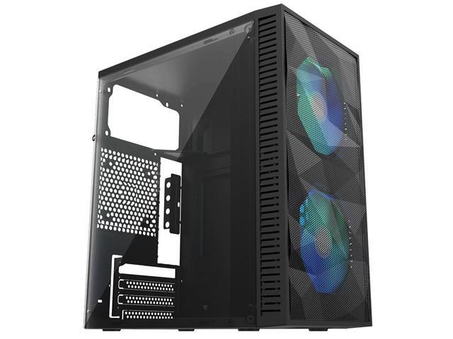 matx case with 2 fans, High-Airflow Compact Acrylic Window Mini Tower ...