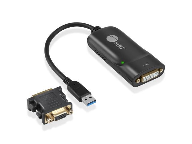 SIIG USB 3.0 to DVI Video Adapter with DVI to VGA Adapter | Quick and ...