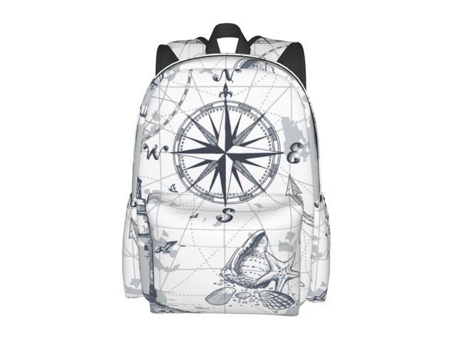 Muxxirt Daily Backpack Submarine World, Lighthouse, Anchor And Compass ...