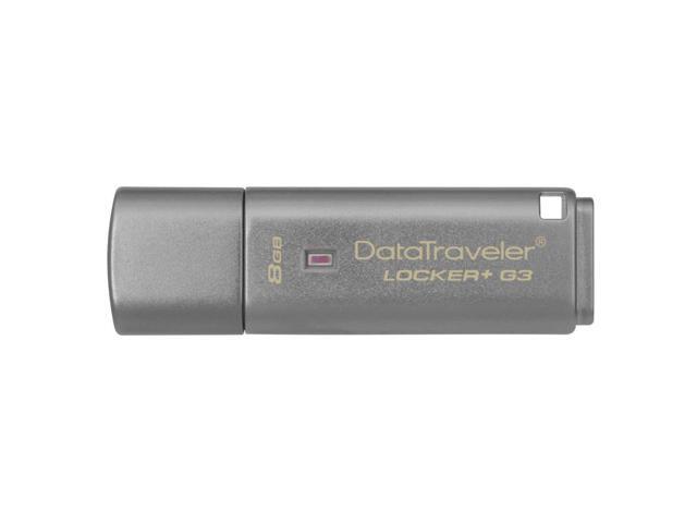 Kingston Digital 8GB Data Traveler Locker + G3, USB 3.0 with Personal ...