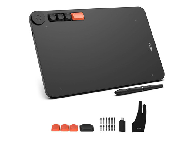 Graphics Drawing Tablet VEIKK Voila L Drawing Pad 10X6 inch,with 4 ...