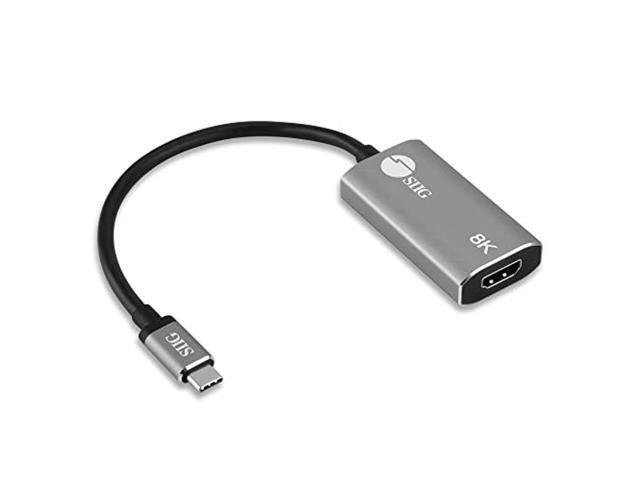 SIIG Type C to HDMI Adapter 8K, USB-C Input to HDMI Output ...