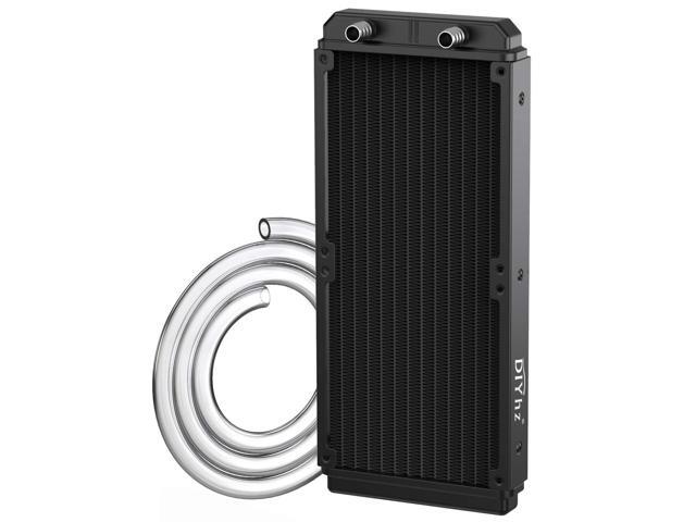 DIYhz Water Cooling Computer Radiator, 12 Pipe Aluminum Heat Exchanger ...