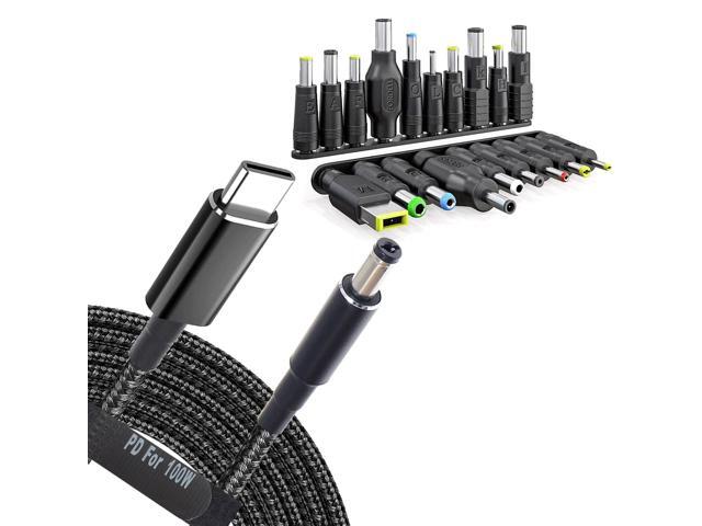 USB C to DC Adapters 19 Set Power Plug Kit - Universal Charger Supply ...