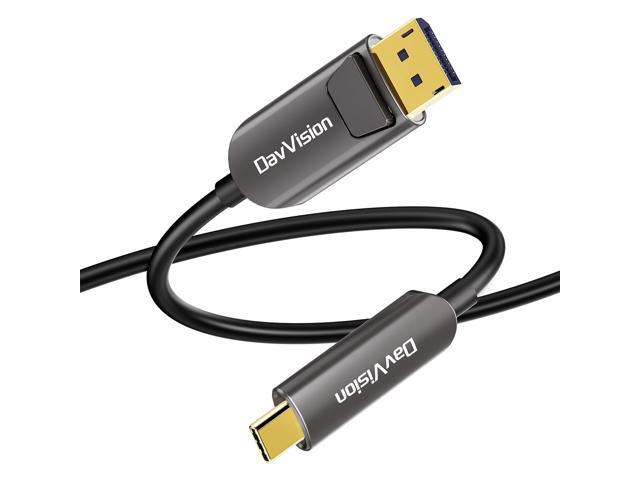 DavVision USB C to DP Fiber Optic Cable 33 FT, 4K@60Hz Type C to DP ...