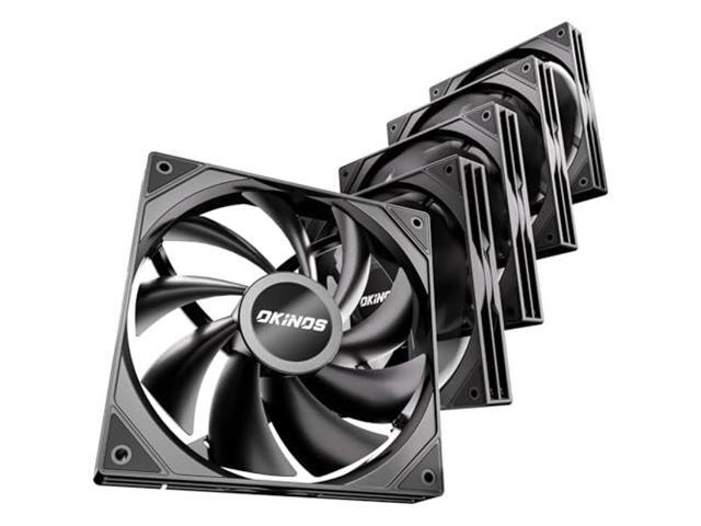 5 Pack, 140mm PWM Case Fans - 4-Pin Silent PC Fans, 1500 RPM High ...