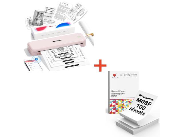 Phomemo M834 (Upgraded) Portable Printer & Folding Thermal Paper 8.5 x ...