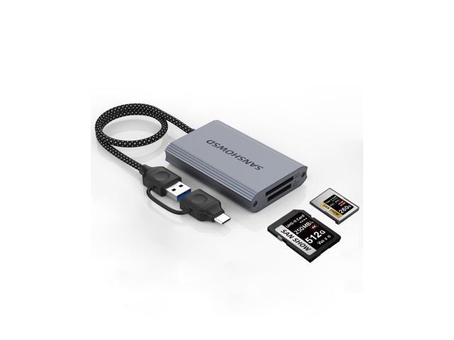 CFexpress Type B and SD 4.0 UHS-II Dual-Slot Memory Card Reader, 10Gbps ...