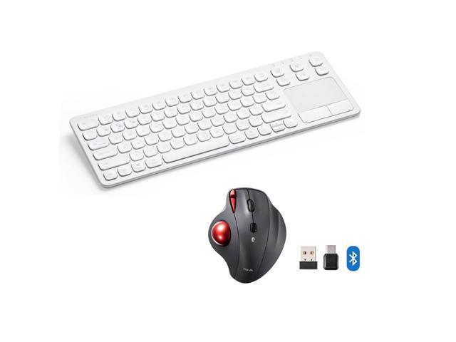 SANWA Multi Device Bluetooth Trackball Mouse and Bluetooth Keyboard ...