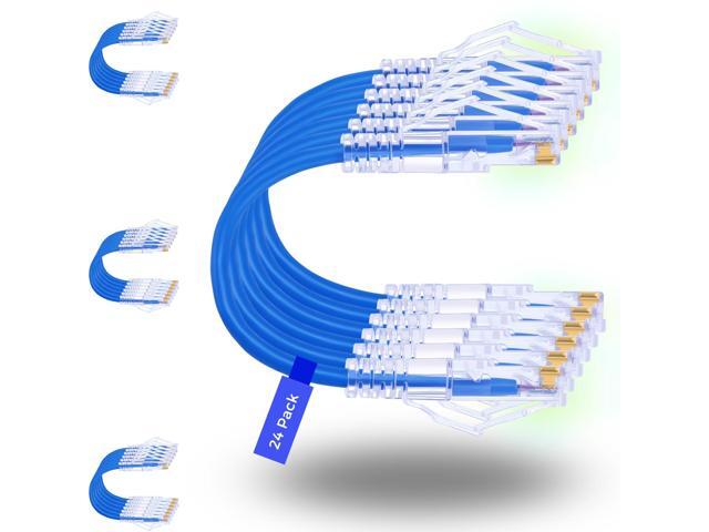 Rapink Patch Cables Cat6/ Cat6a 10ft (24 Pack) Slim, Cat6a Ethernet ...