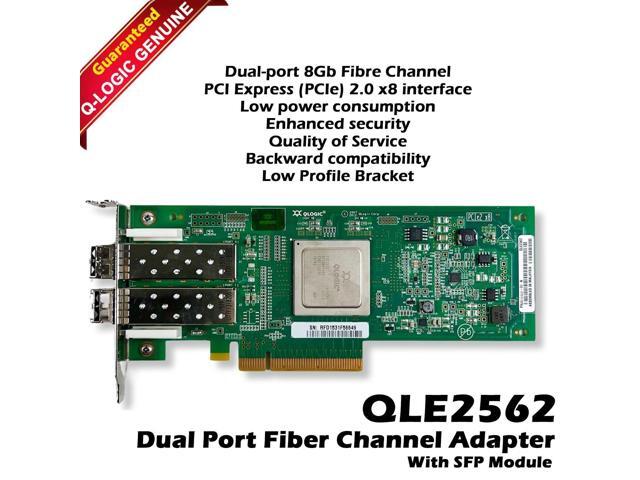 Refurbished: Q-logic QLE2562 PCI-E x8 8GB Fibre Channel Dual Port Host ...