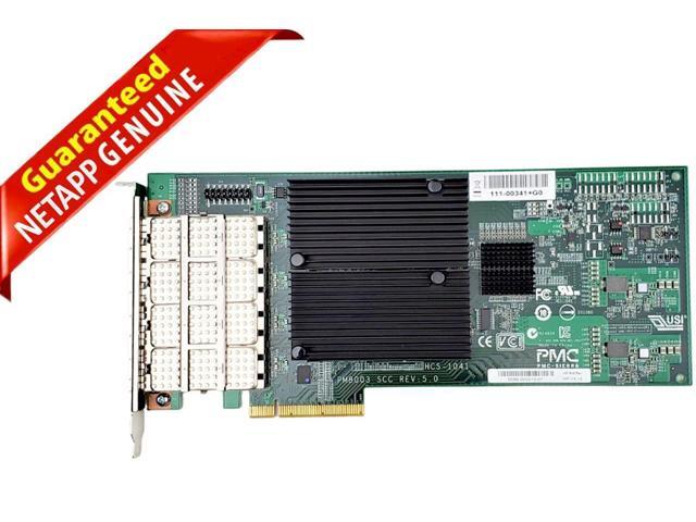 NetApp 111-00341+G0 4 port SAS 3/6GB QSFP Host Bus Adapter Card ...