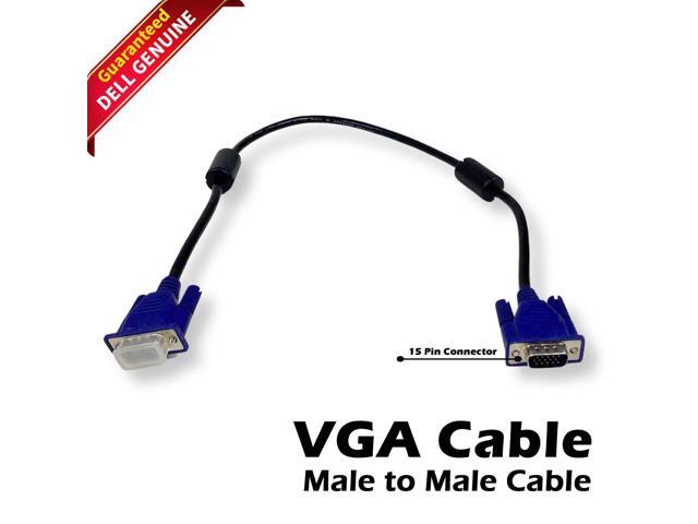 DELL 1.5 FT 15 PIN SVGA VGA Monitor M M Male 2 Male Cable BLUE CORD FOR ...