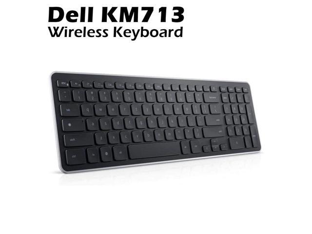 Dell KM713 Wireless Chrome Keyboard QWERTY 102 Keys Black 001GC ...