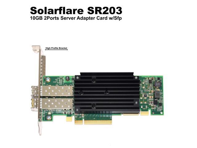 Solar Flare SR203 Dual Port 10gb with SFP Network Adapter Card Server ...