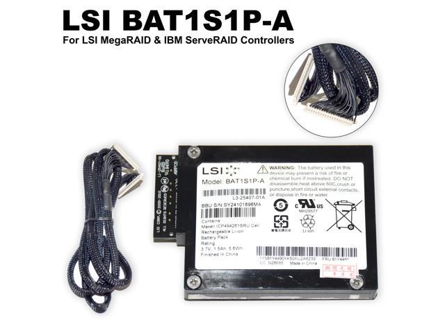 LSI BAT1S1P-A RAID Backup Battery for MegaRAID 9260 9261 9280 BBU ...