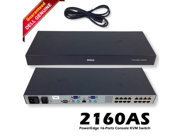 Dell Poweredge 2160AS Console Switch KVM Switch 16 Ports PS-2 USB RP163 ...