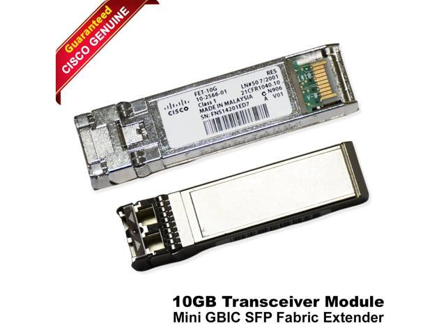 Dell Cisco FET-10G 10GBASE-X MMF 850nm Dual LC PC 100m SFP+ Transceiver ...