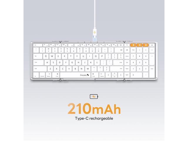 ProtoArc XK01-A Portable Bluetooth Folding Keyboard with Number Pad for ...
