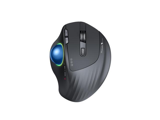 RGB Wireless Trackball Mouse, ProtoArc 2.4G Bluetooth Ergonomic ...