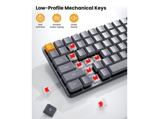 ProtoArc MECH KM200 Wireless Mechanical Keyboard Mouse, 2.4GHz Wireless ...